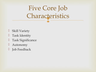 Presentation on job design | PPT