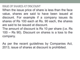 Presentation on Accounting Treatment of Share Capital (Issue of shares ...