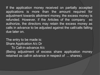 Presentation on Accounting Treatment of Share Capital (Subscription of ...