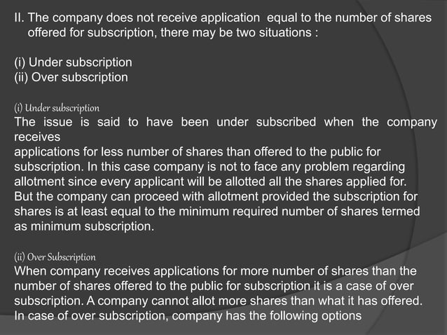 Presentation on Accounting Treatment of Share Capital (Subscription of ...