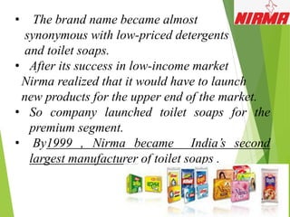Presentation on journey of nirma | PPTX