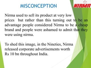Presentation on journey of nirma | PPTX