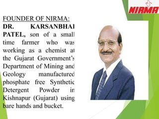 Presentation on journey of nirma | PPTX