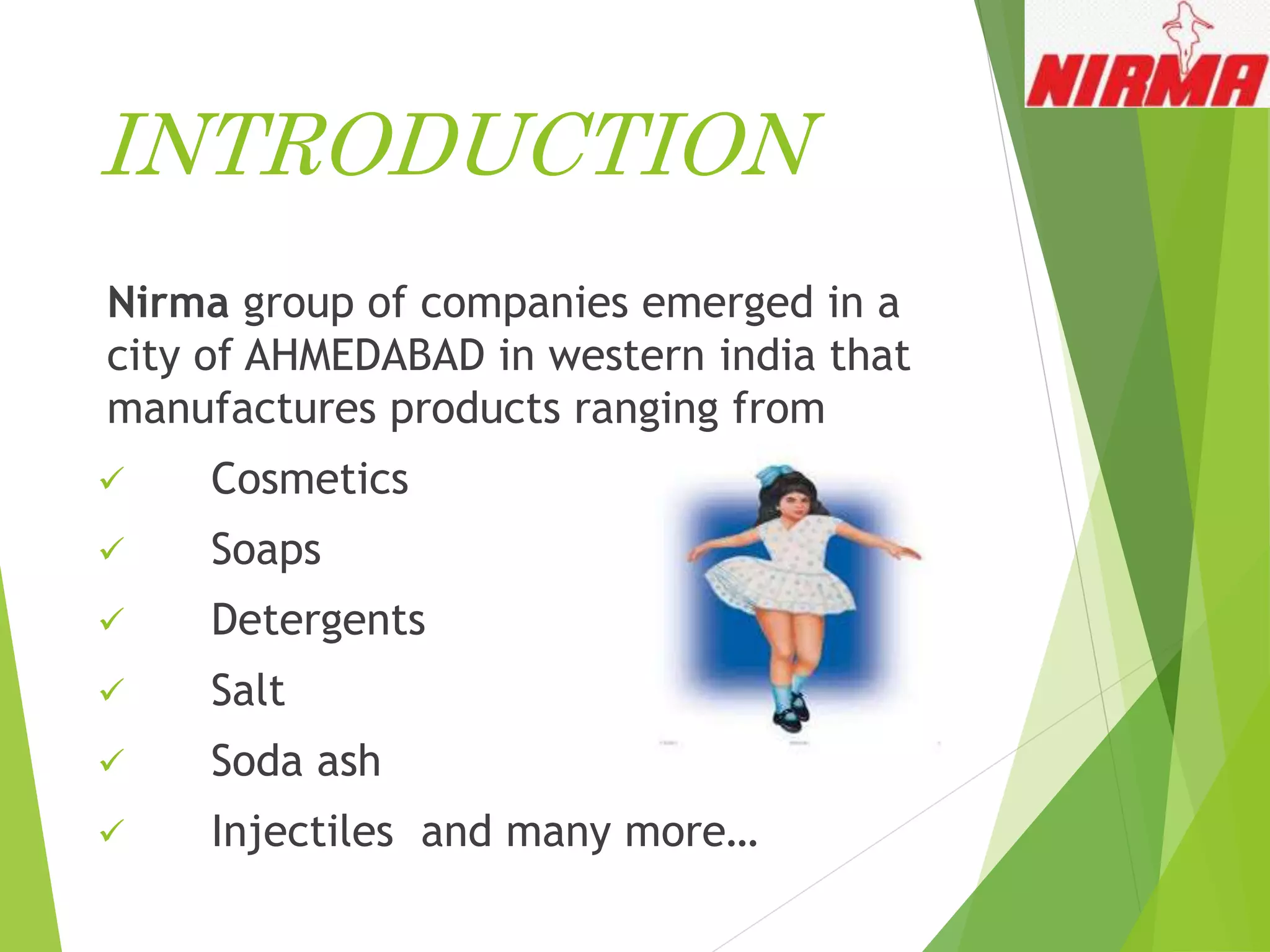 Presentation on journey of nirma | PPTX