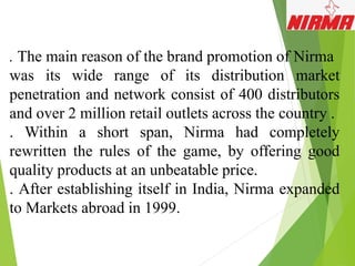 Presentation on journey of nirma | PPTX