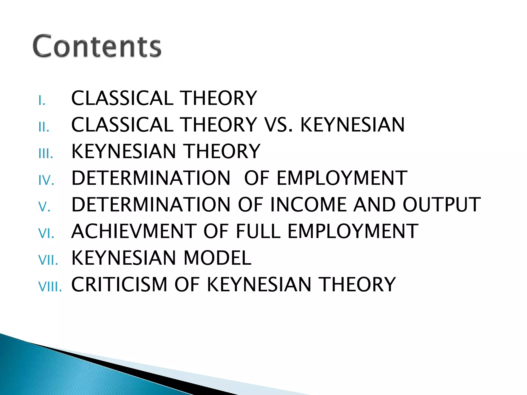 Presentation on keynesian theory | PPTX