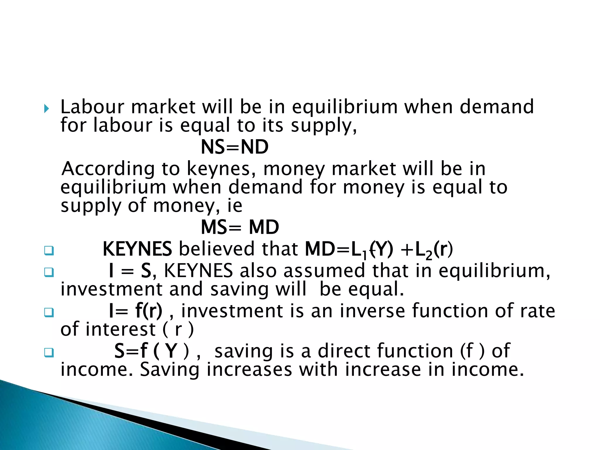 Presentation on keynesian theory | PPTX