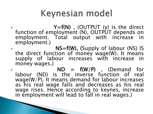 Presentation on keynesian theory | PPTX