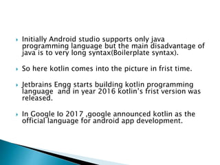 Presentation on Kotlin programming Language.pptx