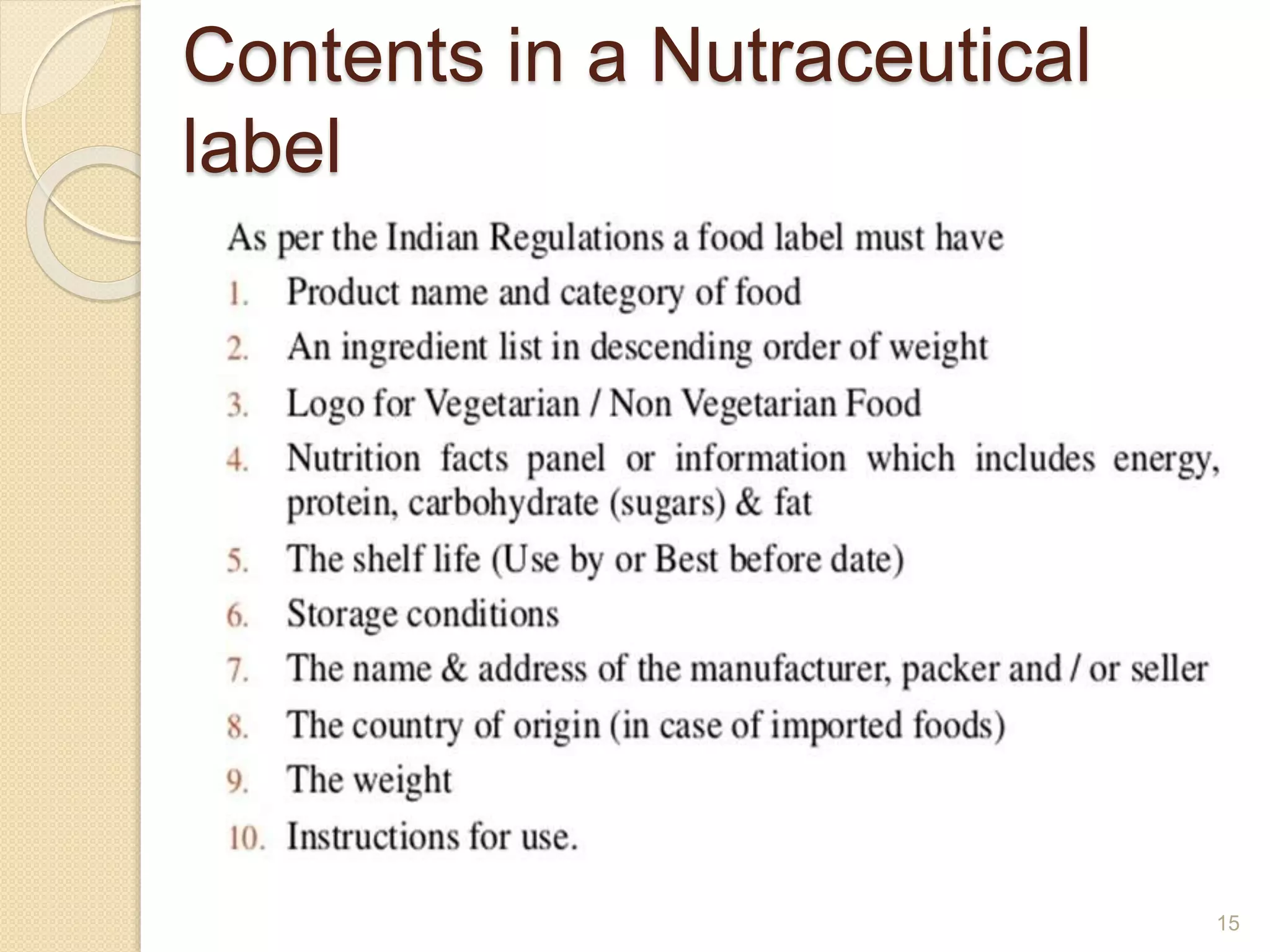 PPT ON NUTRACEUTICAL AND THEIR LABELING | PPTX
