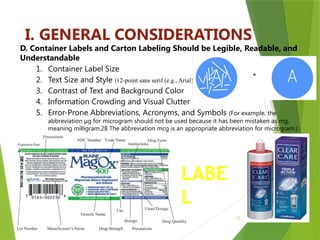 Presentation on Safety Consideration during Labeling design | PPTX