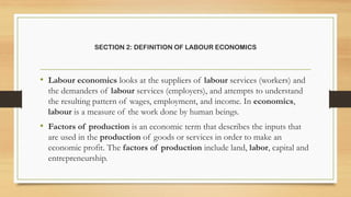 PRESENTATION LABOUR ECONOMICS BY DR. JULIUS KWAKU KATTAH | PDF