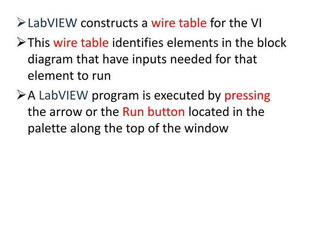 Presentation on LabVIEW Basics | PPTX | Programming Languages | Computing