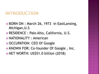 Presentation on larry page | PPTX