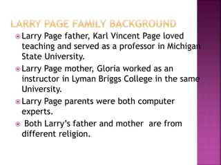Larry Page Family