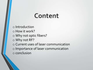 Presentation on laser application | PPTX