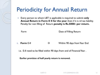 Presentation on lbt (local body tax) | PDF