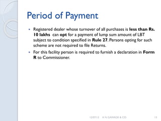 Presentation on lbt (local body tax) | PDF
