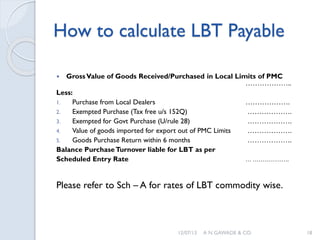 Presentation on lbt (local body tax) | PDF