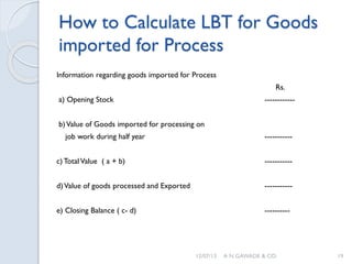 Presentation on lbt (local body tax) | PDF