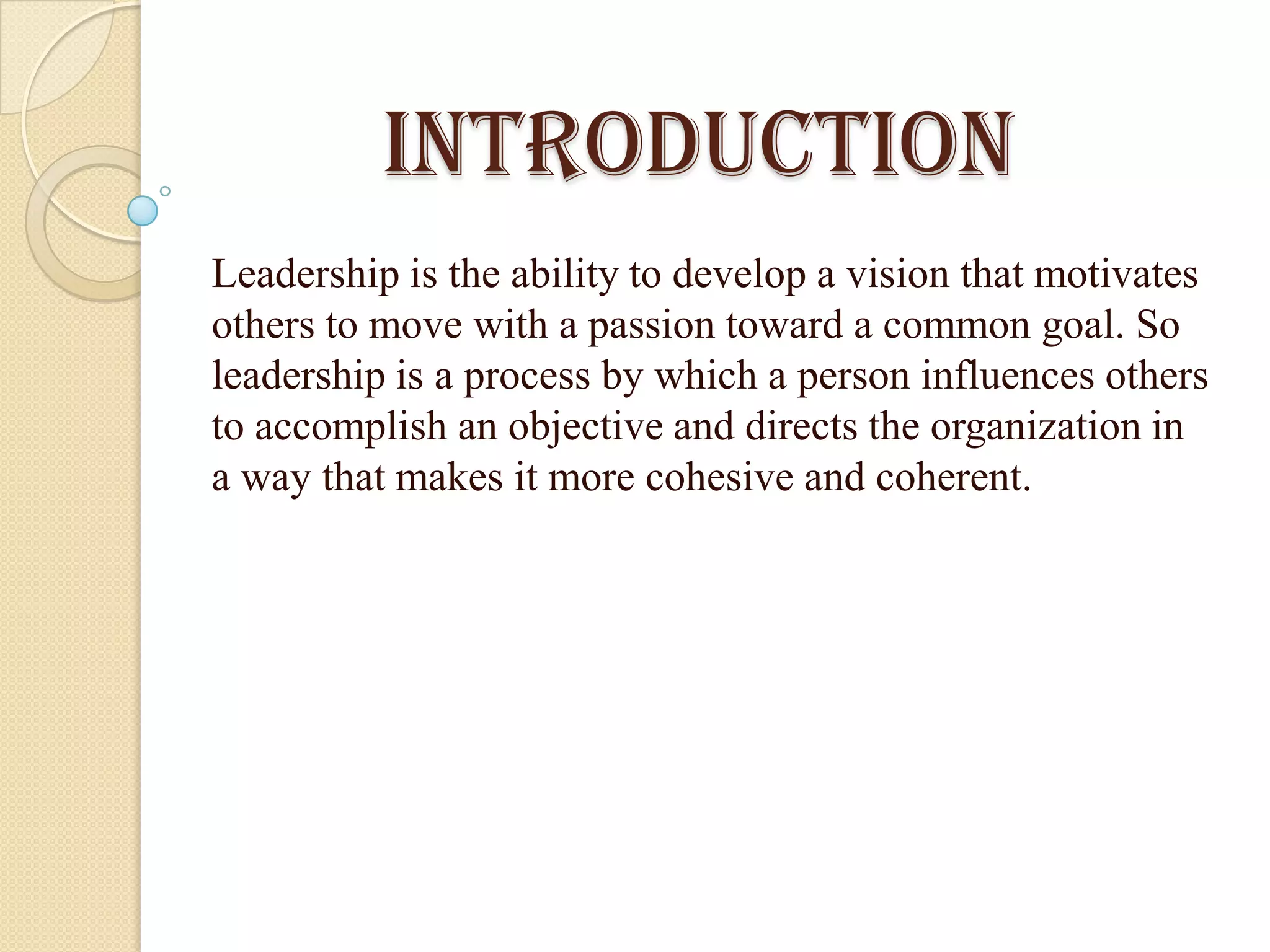 Presentation on leadership | PPTX