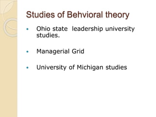 presentation on leadership with its theories and styles | PPTX ...