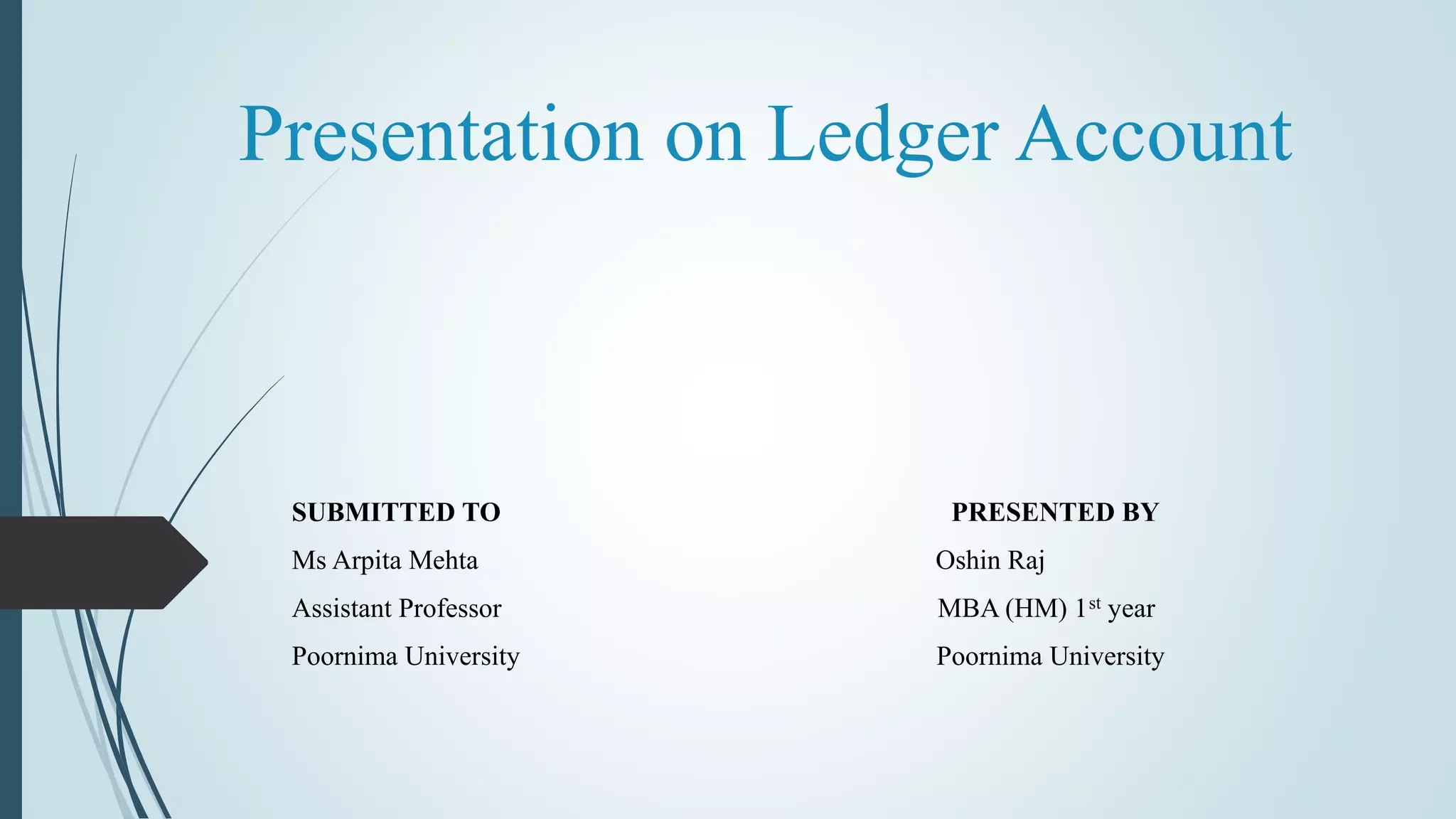 Presentation on ledger account | PPTX