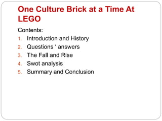 Presentation on lego | PPT
