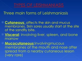 Presentation on leishmaniasis | PPT