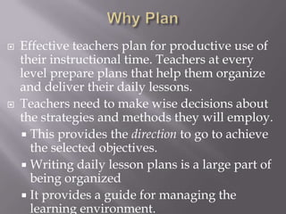 Presentation on lesson planning | PPTX