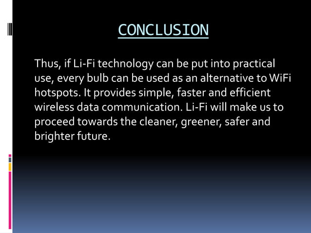 Presentation on li fi | PPT