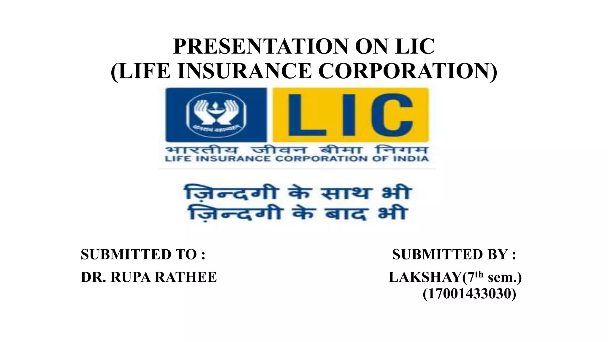 MARKETING STRATEGIES OF LIC | PPTX