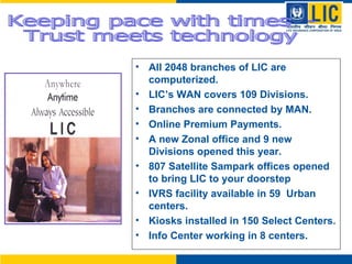 Presentation on lic of india | PPT