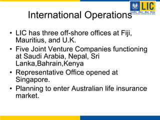 Presentation on lic of india | PPT