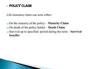 Presentation on life insurance | PPT