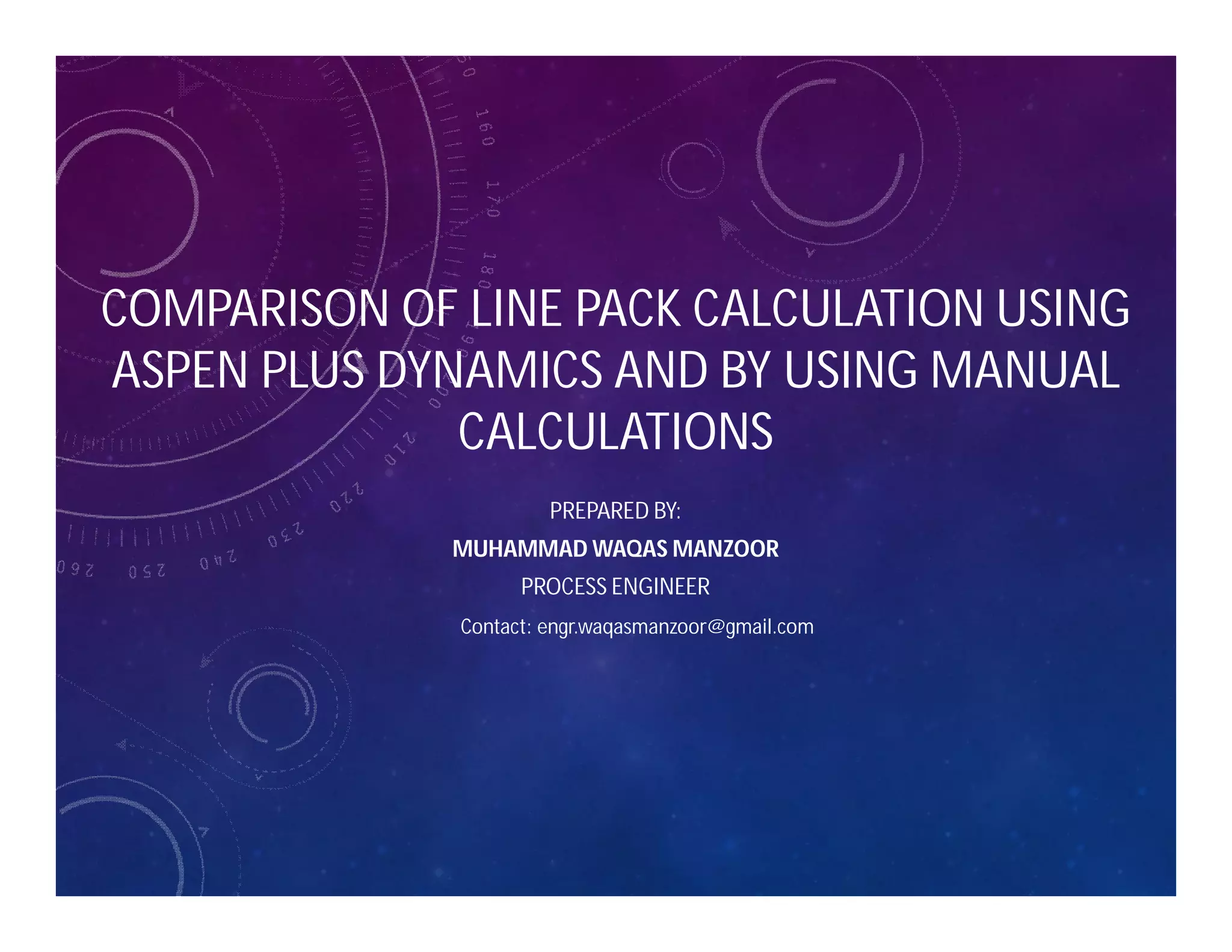 Presentation on Calculation of Line Pack of Natural Gas Pipe using ...