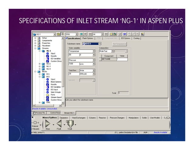 Presentation on Calculation of Line Pack of Natural Gas Pipe using Aspen PLUS Dynamics and using ...