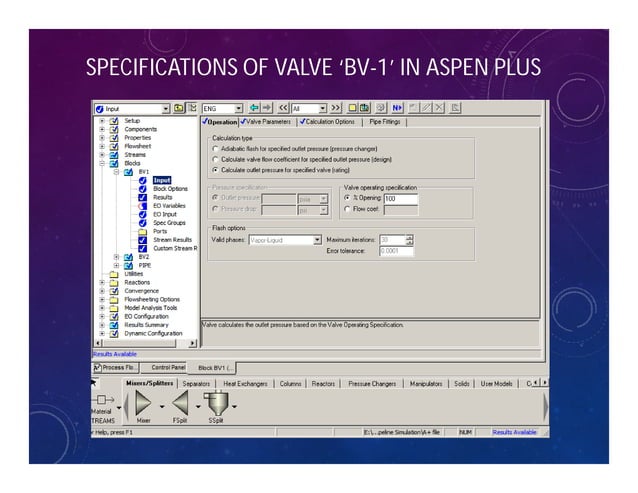 Presentation on Calculation of Line Pack of Natural Gas Pipe using Aspen PLUS Dynamics and using ...