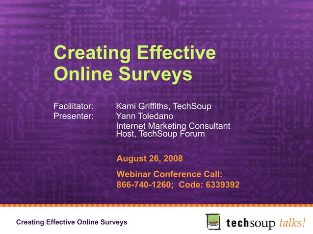 Creating Effective Online Surveys | PPT
