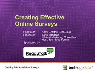 Creating Effective Online Surveys | PPT