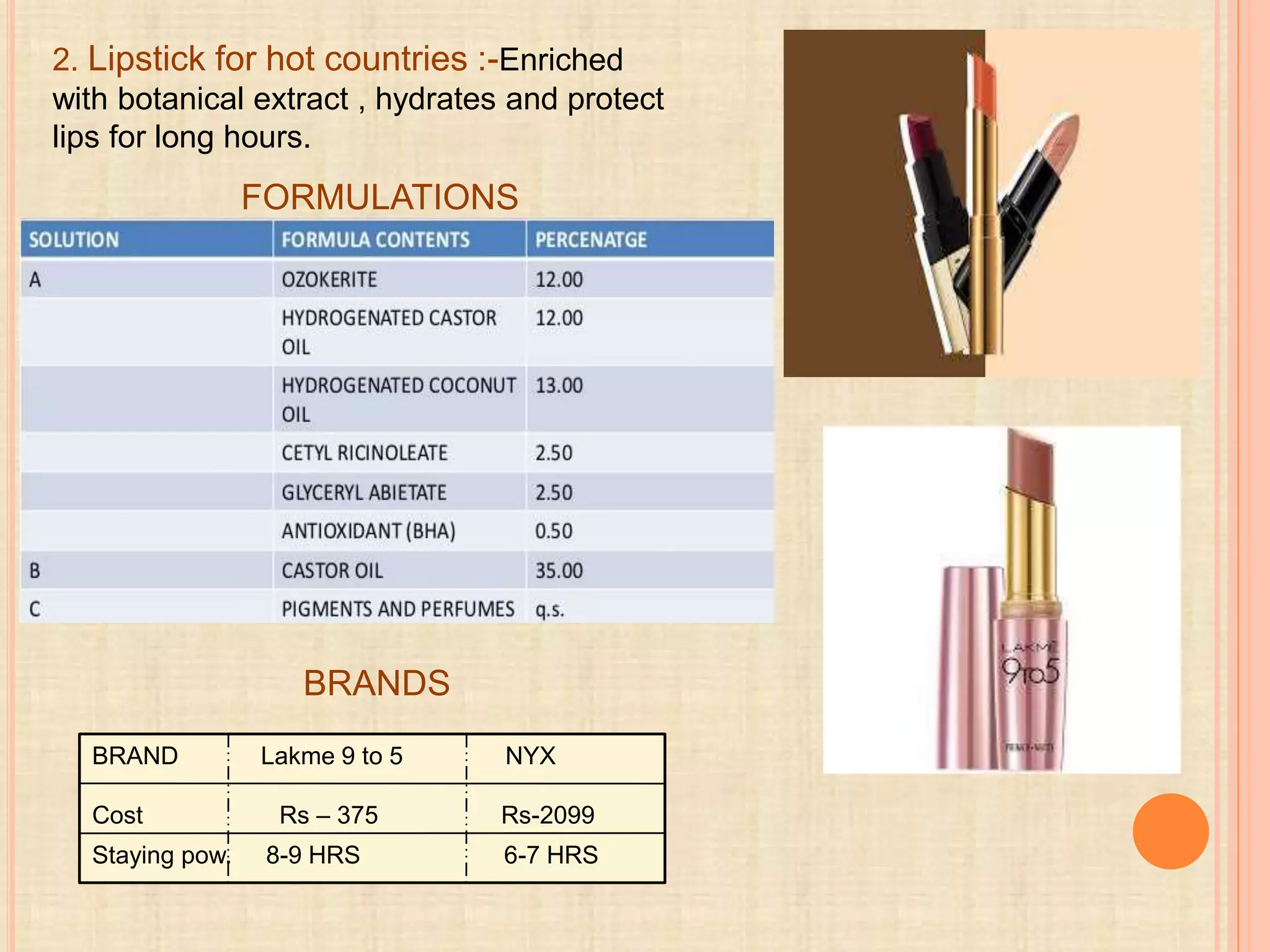 Presentation on lipstick (Cosmetic) | PPTX