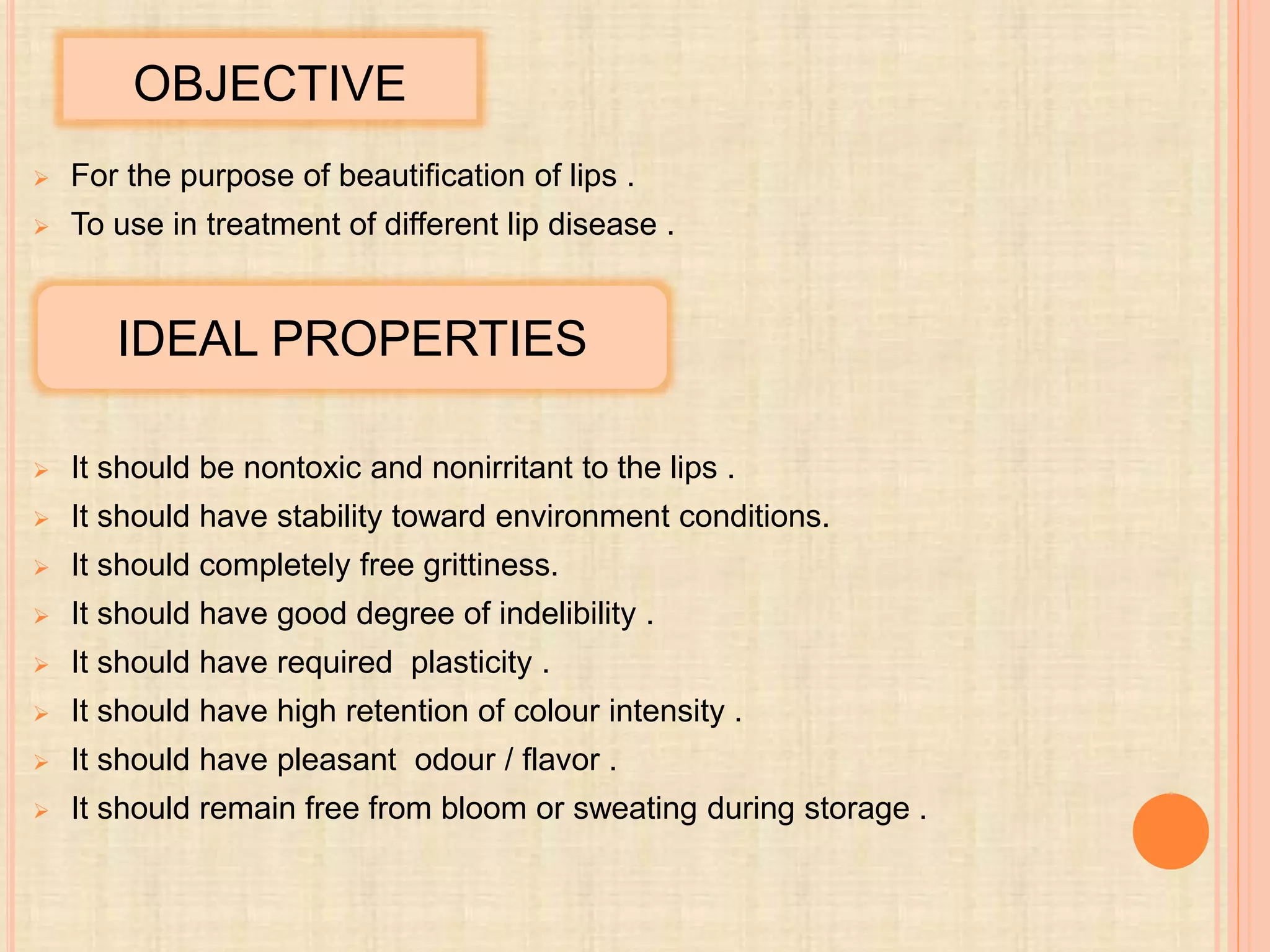 Presentation on lipstick (Cosmetic) | PPTX
