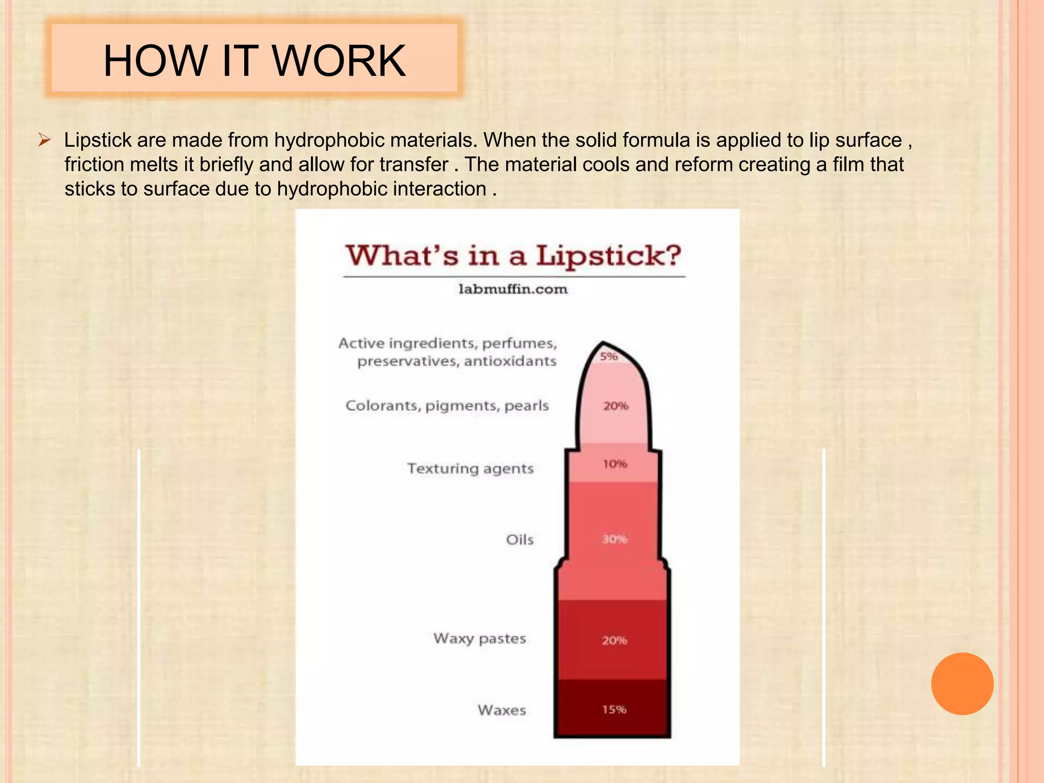 Presentation on lipstick (Cosmetic) | PPTX