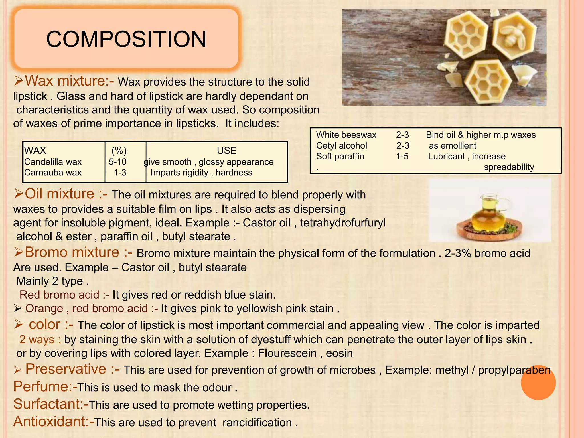Presentation on lipstick (Cosmetic) | PPTX