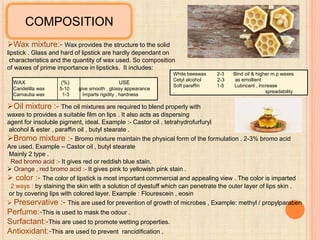 Presentation on lipstick (Cosmetic) | PPTX