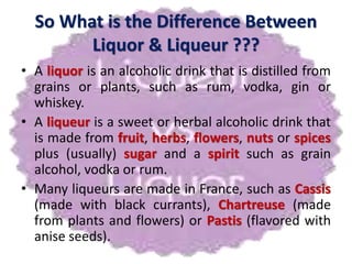 All About Liqueurs | PPTX