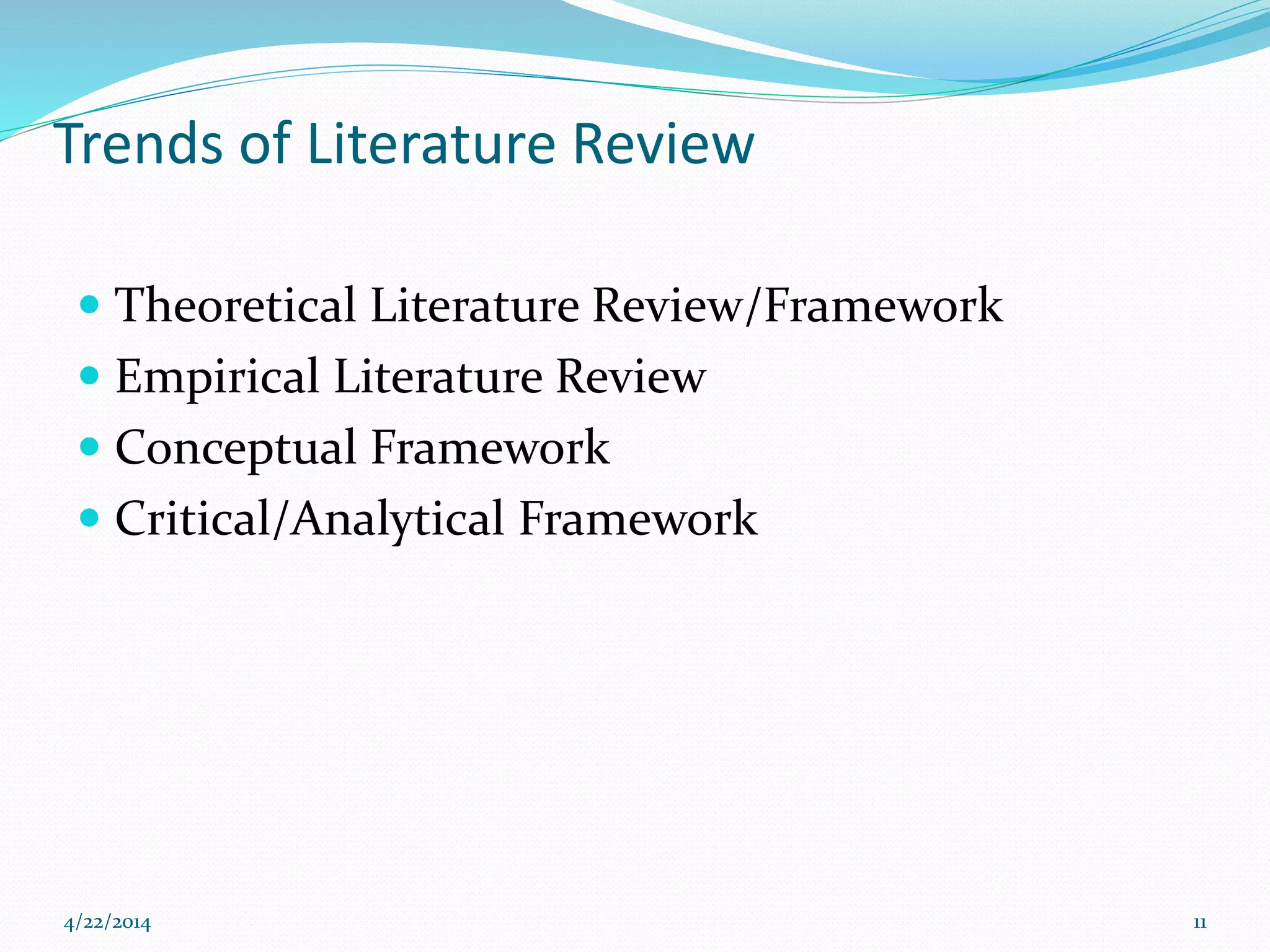 Presentation on literature review | PPTX