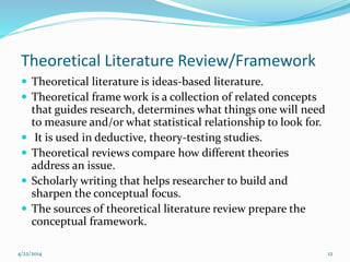 Presentation on literature review | PPTX