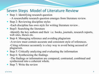Presentation on literature review | PPTX