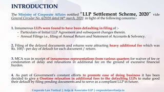 Presentation on llp settlement scheme, 2020 | PPTX